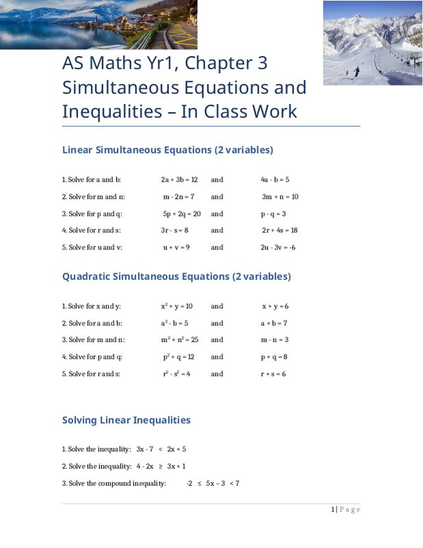 A-Level Maths - Pure/Core 1